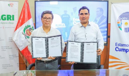 Midagri y GORE Piura firman convenio para seguir impulsando el desarrollo de proyectos de riego